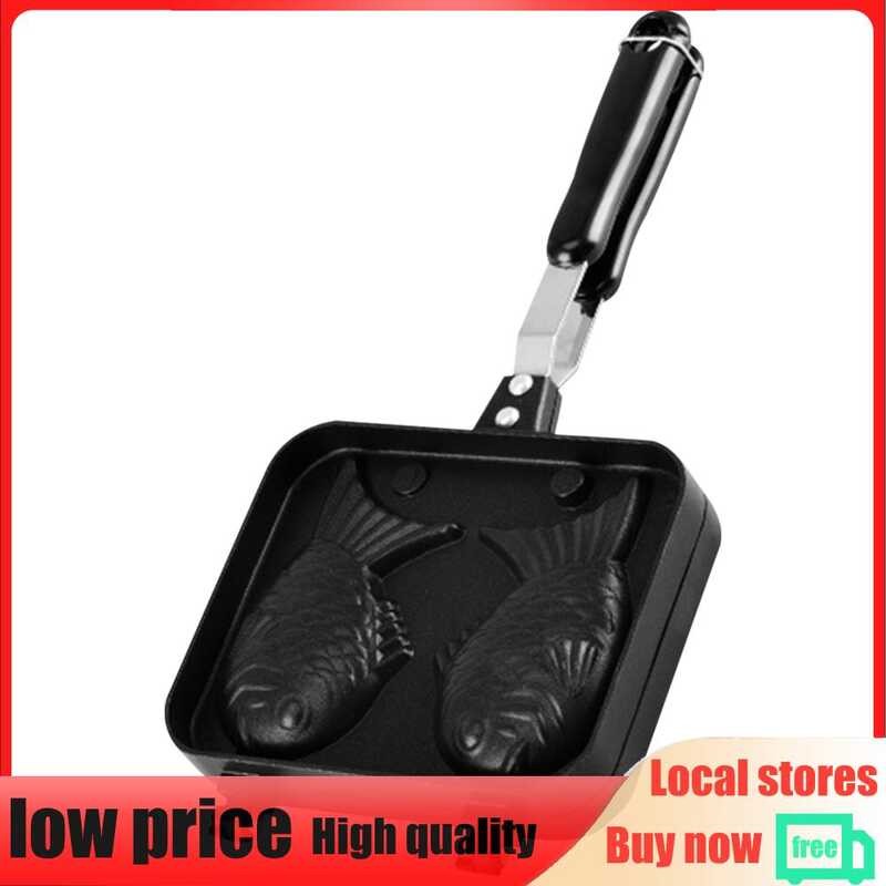 Double Fish Shaped Japanese Pancake Double Pan Non Stick Taiyaki Cake ...