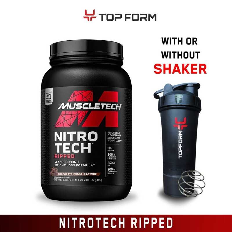 Muscletech Nitro Tech Ripped Whey Protein Powder, Muscle Nitrotech 2Lbs ...