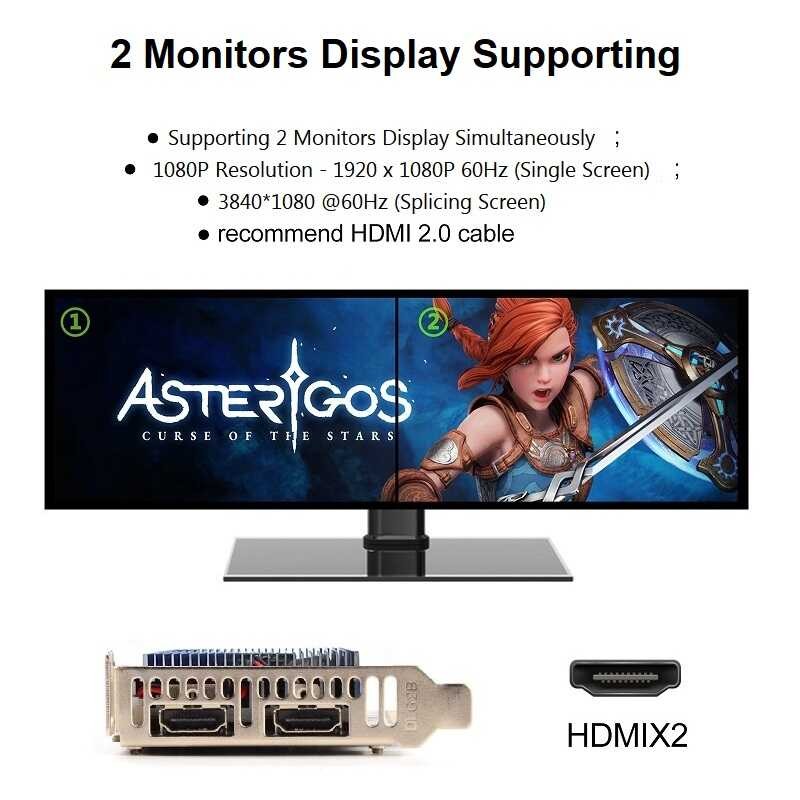 GT730 SONGREY 4GB DDR3 2HDMI Graphics Card 2 Monitor Display PCI-E2.0 ...