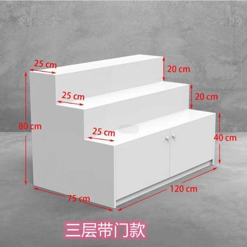 Mid island style display shelf, stepped display cabinet, trapezoidal ...