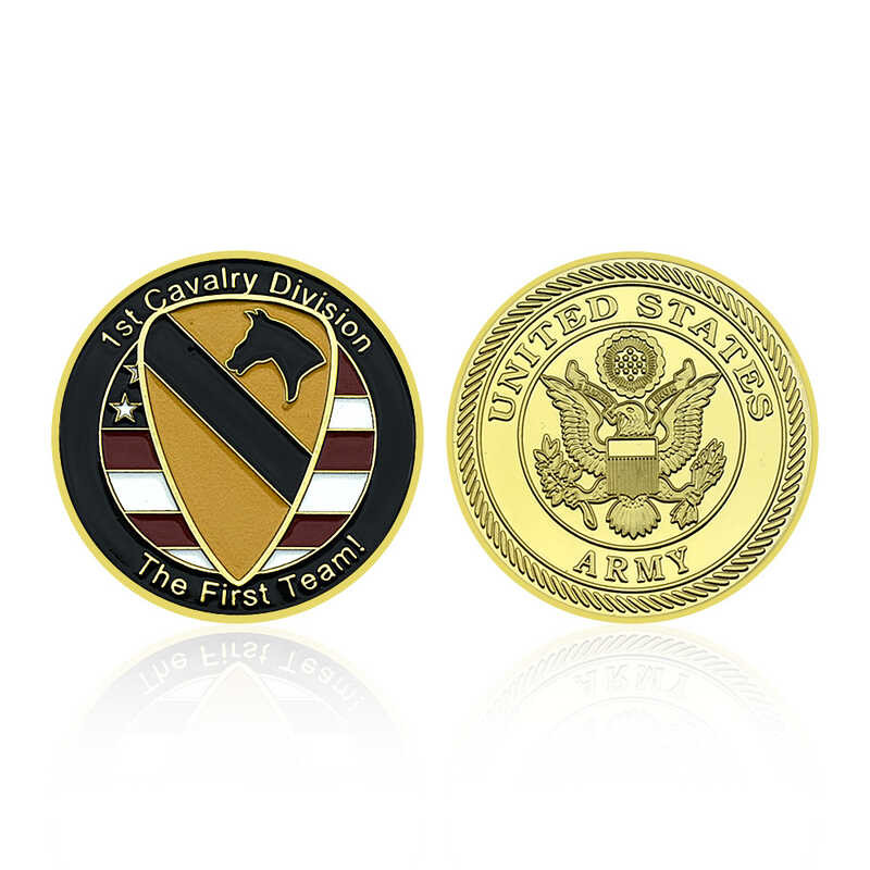 US Army Cavalry Division Commemorative Coin Team Challenge Coin ...
