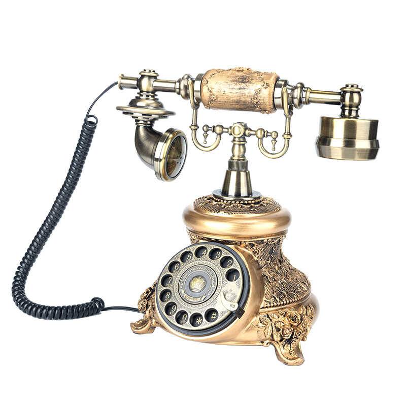 retro plug-in old-fashioned nical rotary dial telephone, home nostalgic ...