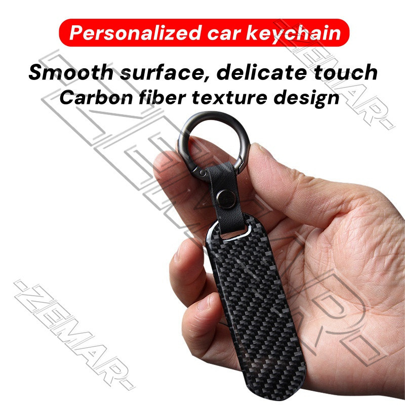 Mitsubishi Car Keychain Carbon Fiber Hang Tag Key Buckle Motorcycle Key ...