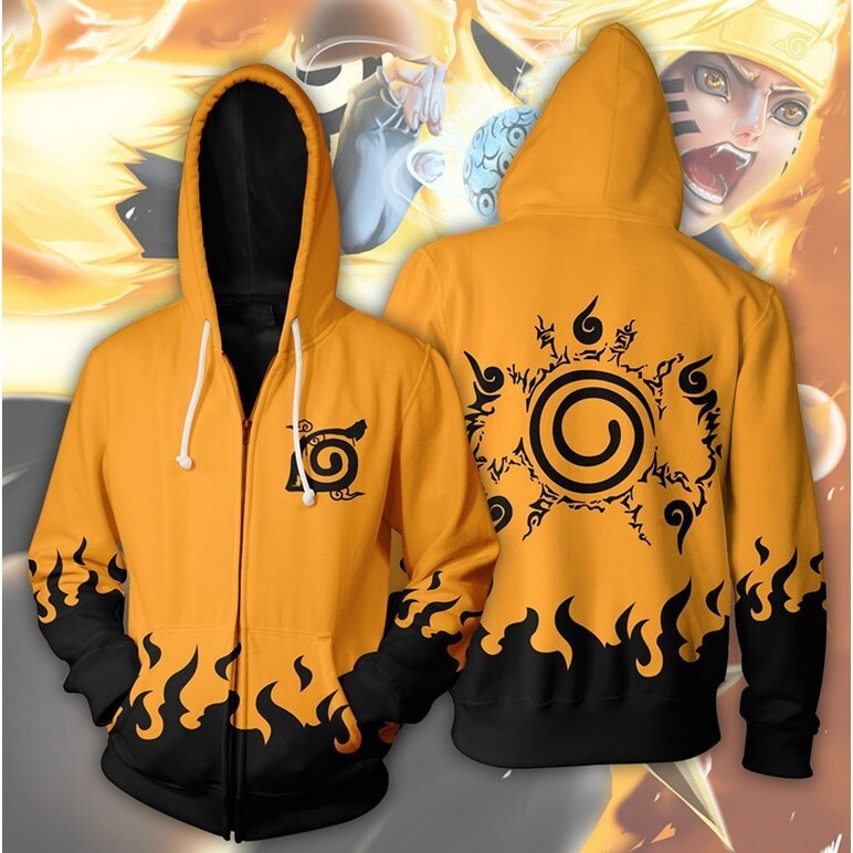 Naruto jacket seal vortex Naruto hoodie zippered cardigan ninja costume ...