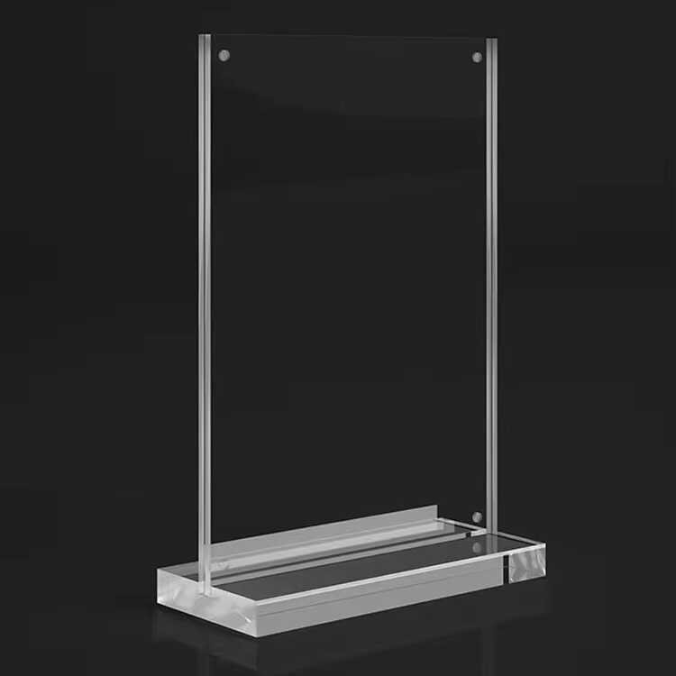 Customized A4 A5 A6 One Side T Shape Sign Holder Horizontal Acrylic ...