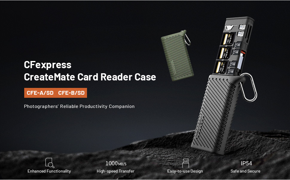 PGYTECH CFexpress CreateMate Card Reader Case Type A/SD Type B/SD High ...