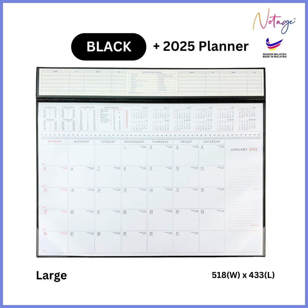 New [Large] Table Planner 2025 PVC Diary For Large Planner Meeting ...