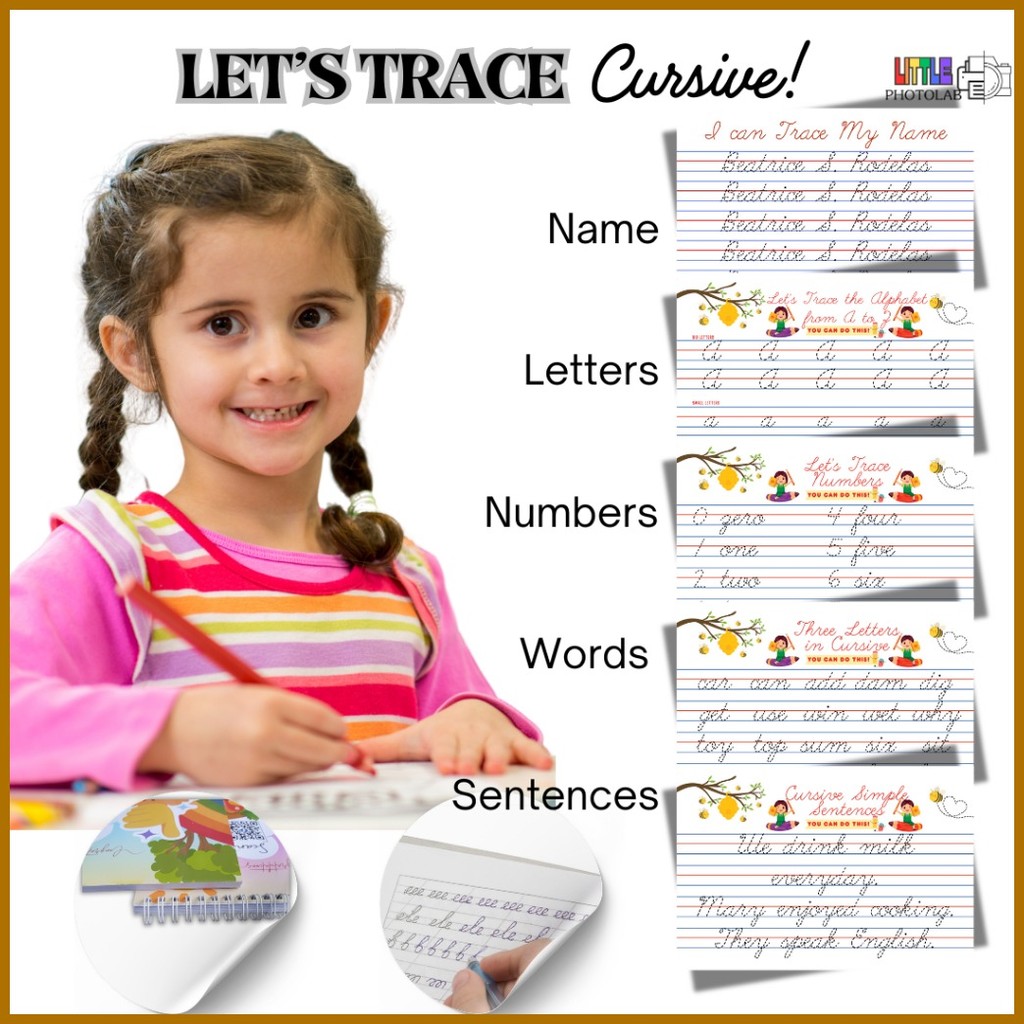 SCHOOL AGE CURSIVE A5 Tracing Writing ALL IN ONE PAD Handwriting ...