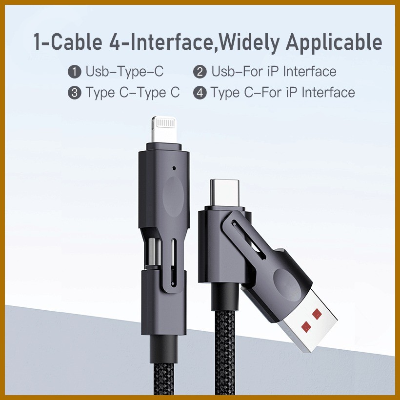 Orashare OC05 4 IN 1 Fast Charging Cable PD 27W Type C 65W Multi ...