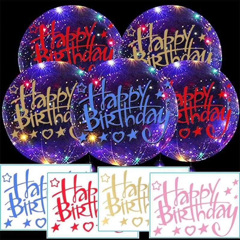 Balloons Party Happy Bobo Sticker PVC Letter Stickers Bubble Balloon ...