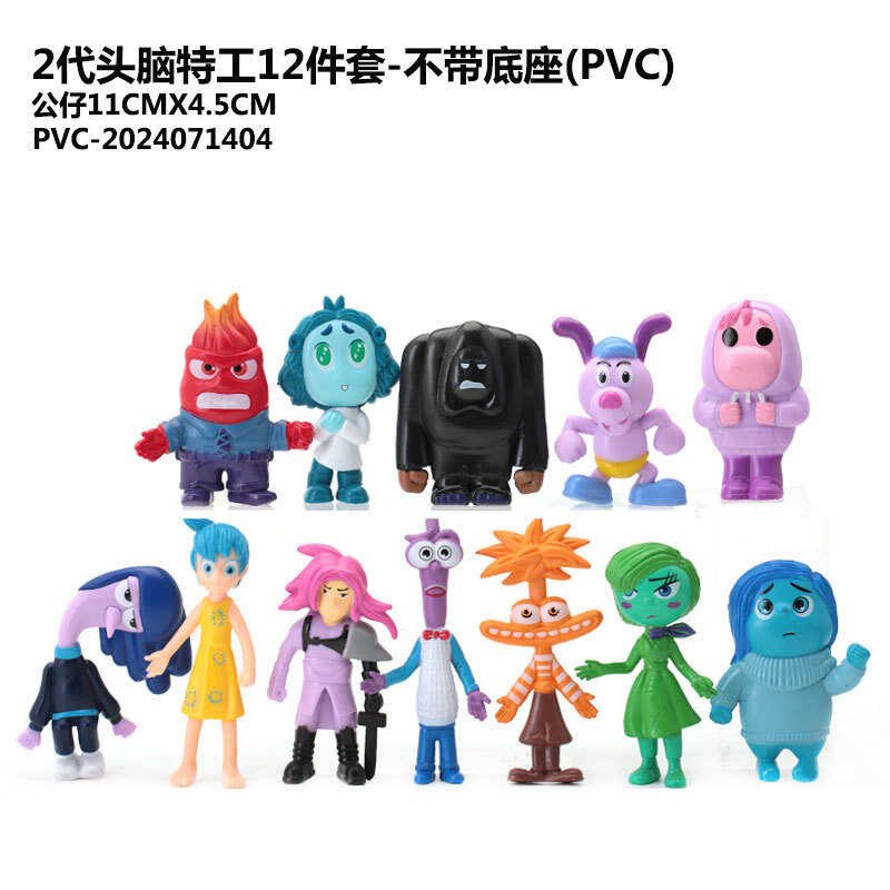 2 12pcs/Set Inside Out Action Figure toon Movie Joy Anxiety Anger ...