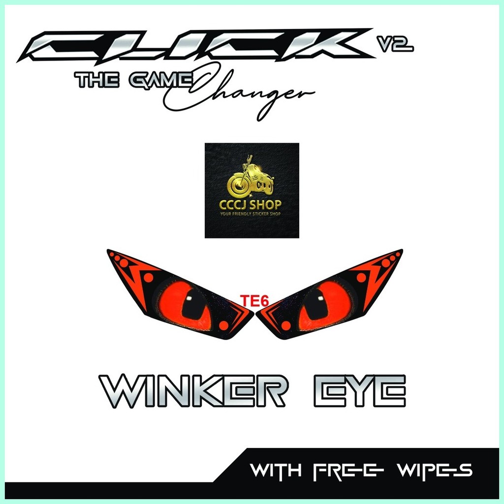 ⊙ TOOTHLESS WINKER EYE FOR HONDA CLICK 125i/150i V2/V3/V4 TRANSPARENT ...
