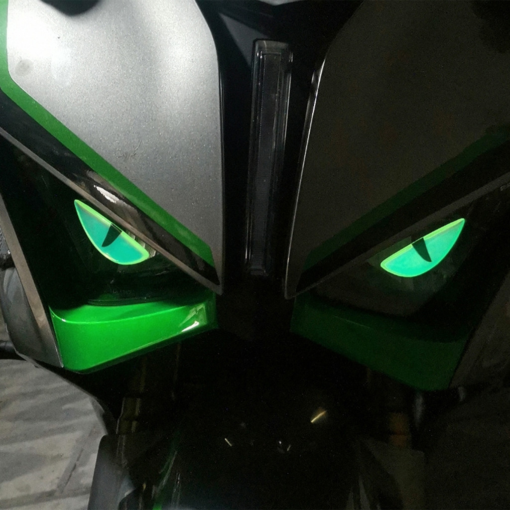 3D Luminous Devil Eye Sticker - Car Motorcycle Electric Vehicle Night ...