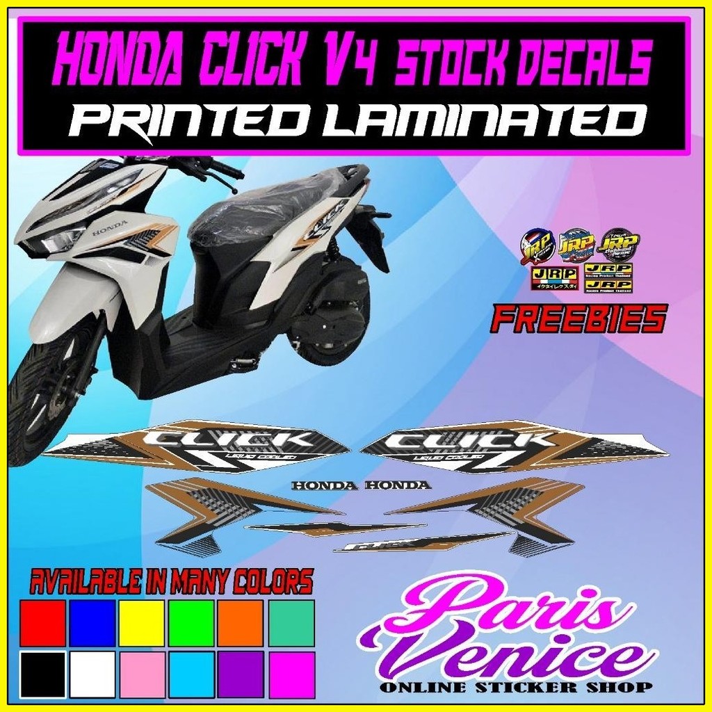 honda click v4 stock decals printed laminated original sticker v3 v4 ...