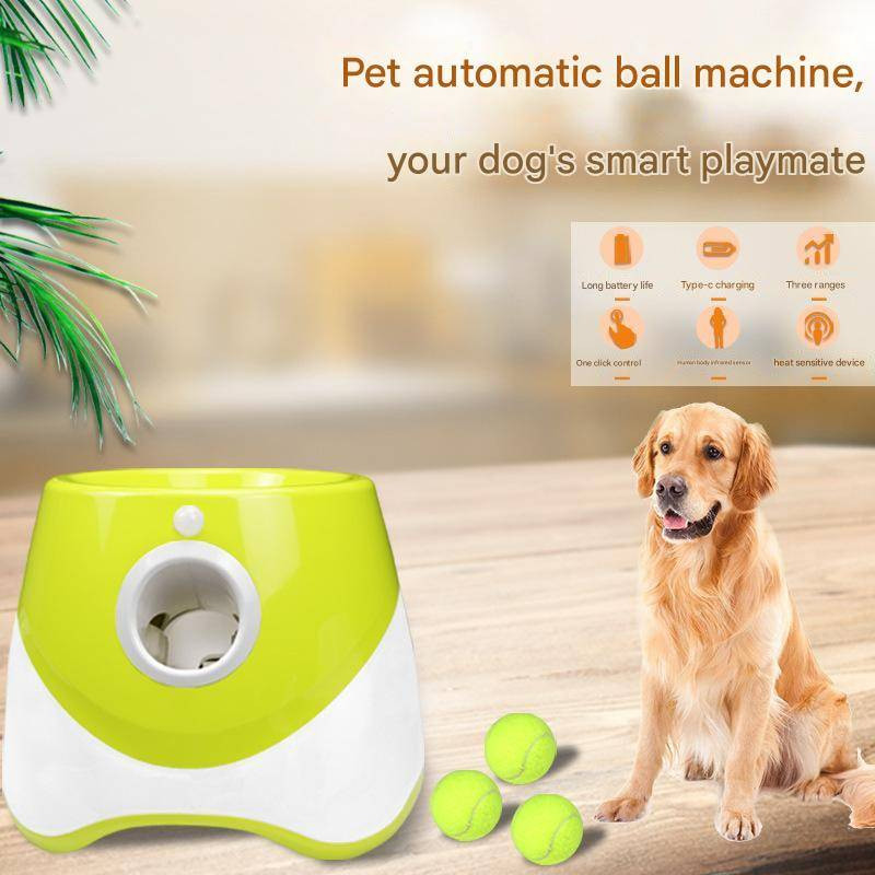Dog Pet Toys Tennis Ball Launcher Automatic Pitching Tee Pet Pitching ...