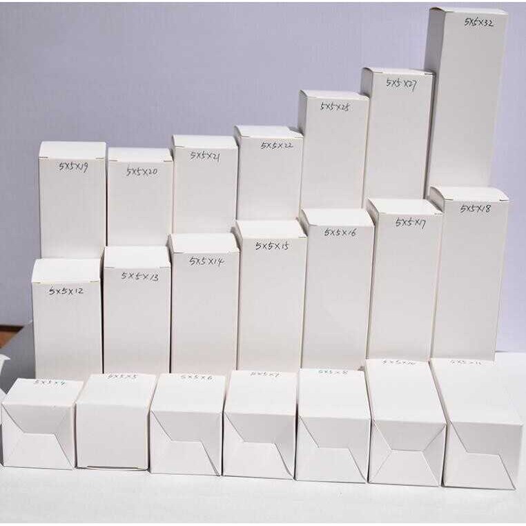 20Pcs White Long Tube Pack Boxes Cosmetic Packing Bottle Universal Box ...