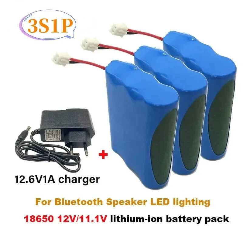 3S1P c 18650 Lithium-ion Pack 12V Battery 12.6V/11.1V 3500mAh W/ BMS for Backup Power Ups CCTV ...