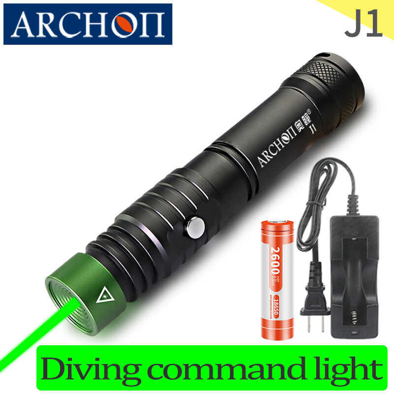J1 D Green Beam Flashlight Diving Command Light Underwater 100M ...