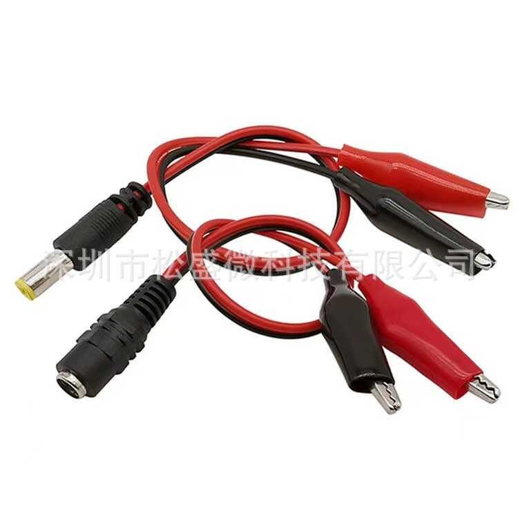 Battery clip DC plug female crocodile clip battery connection DC head ...