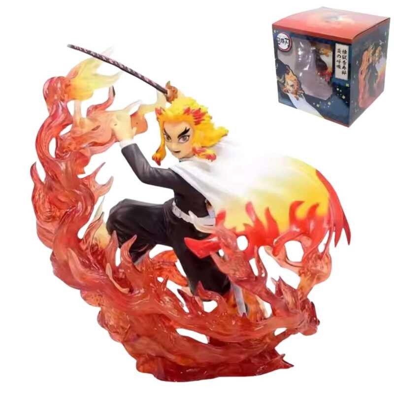 18cm Monster Killer Kimetsu No Yaiba Zero Rengoku Kyoujurou Statue ...