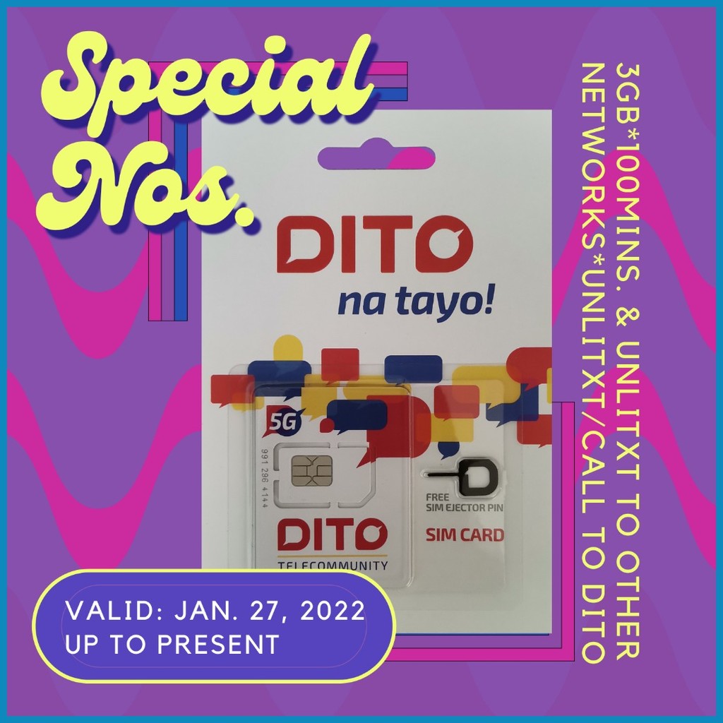 DITO SIM Card simcard Special Vanity Easy Memorize Remember Number No ...