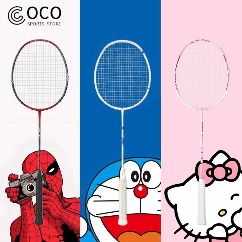 Victor Spider Man//Doraemon Official Parer Badminton Racket KT Hello ...