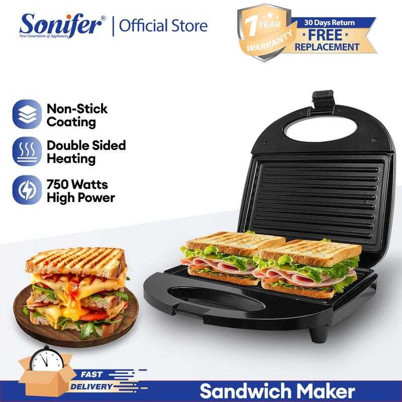 Sonifer Gourmet Sand Maker Bread Toaster Breakfast Hine W/ Non-Stick ...