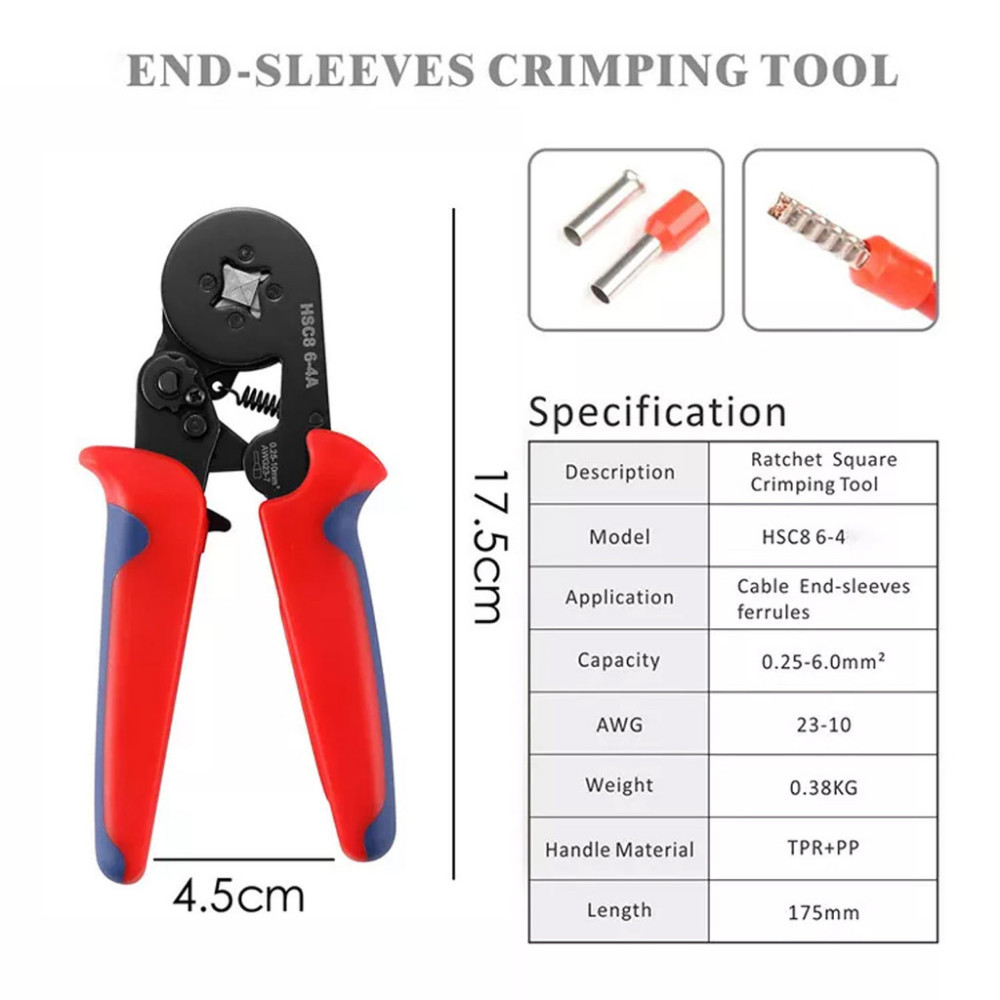 Pliers Crimping Tool Wire Stripper HSC8 6-6A 6-4A Self-Adjusting ...