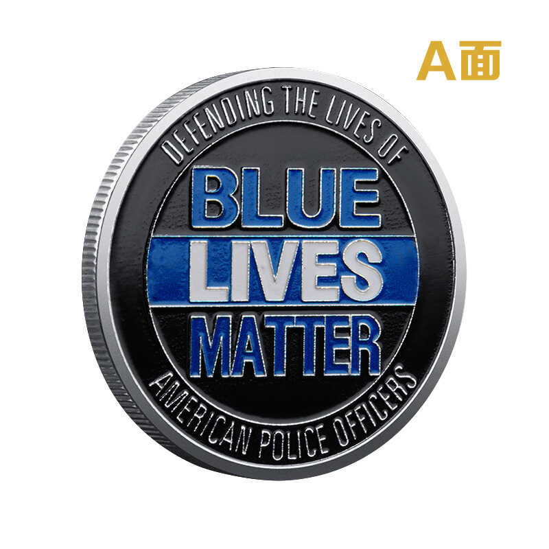 US Blue Life Commemorative Coin Challenge Coin Military Coin US Police ...