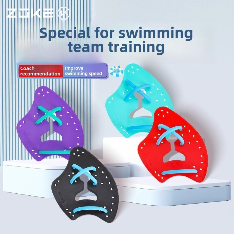 Zoke 1 Pair Swimming Training Hand Paddles Fins Adjustable Swim ...