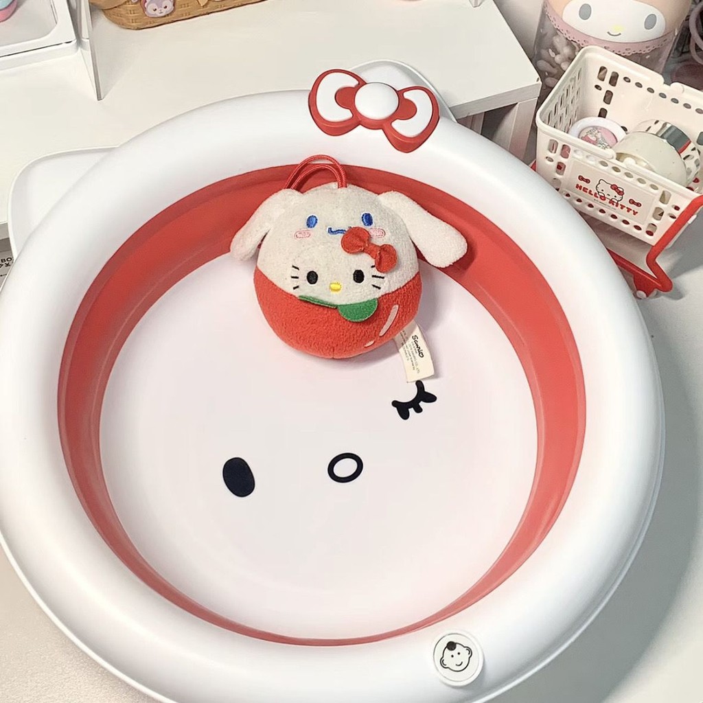 Foldable Wash Basin Cute Cartoon Hellokitty Student Dormitory Private ...