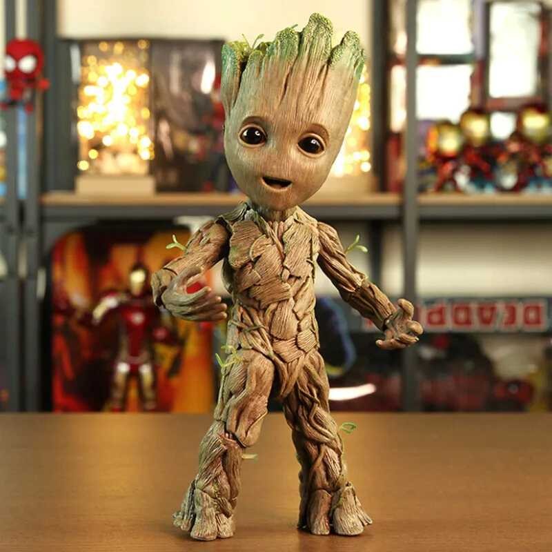 Avengers Ang · Groot Little Tree Man Anime Movie Character Modeg Figure ...