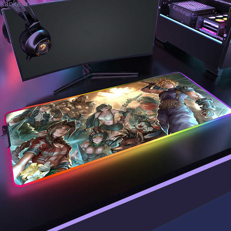 Large LED F-Final sy Rgb e Pad Xxl Accessories Computer Tables Playmat ...