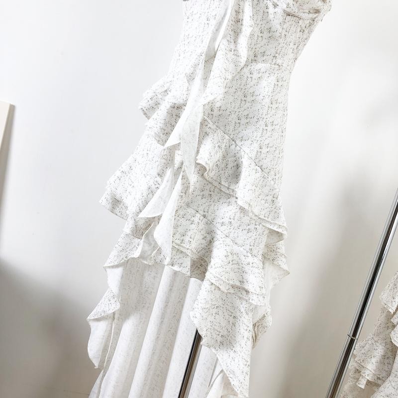 Women's summer sweet ruffle fairy floral irregular temperament slip dress | Shopee Philippines