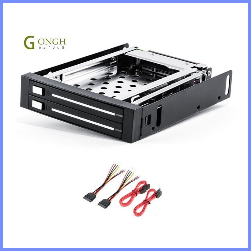 2.5 Inch SSD HDD Enclosure Tray 2-Bay Disk Drive SATA Floppy Drive Enclosure Hard Disk Enclosure ...