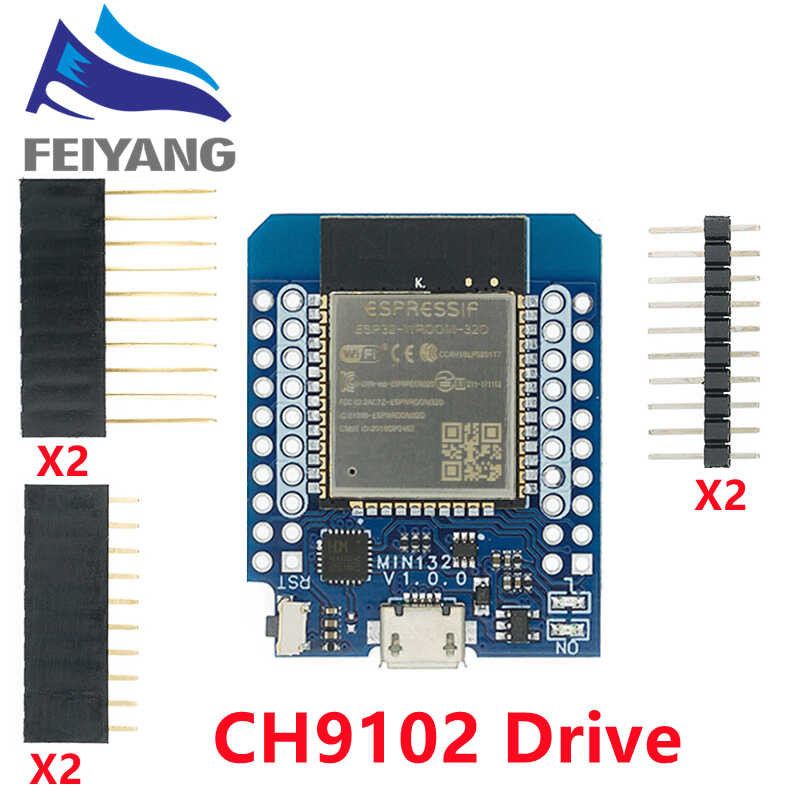 MH-ET 10PCS LIVE D1 mini ESP32 ESP-32 WiFi+Bluetooth Internet of Things board based | Shopee ...