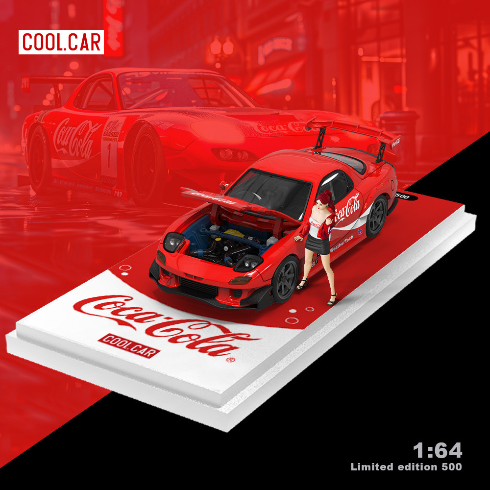 Cool Car 1/64 Mazda RX-7 Coca-Cola Monster Energy Diecast car Car Model ...