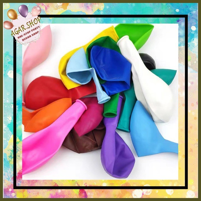 ☑️ COD Agar.Shop 50pcs 10inch Standard Ordinary Balloons For Birthday ...