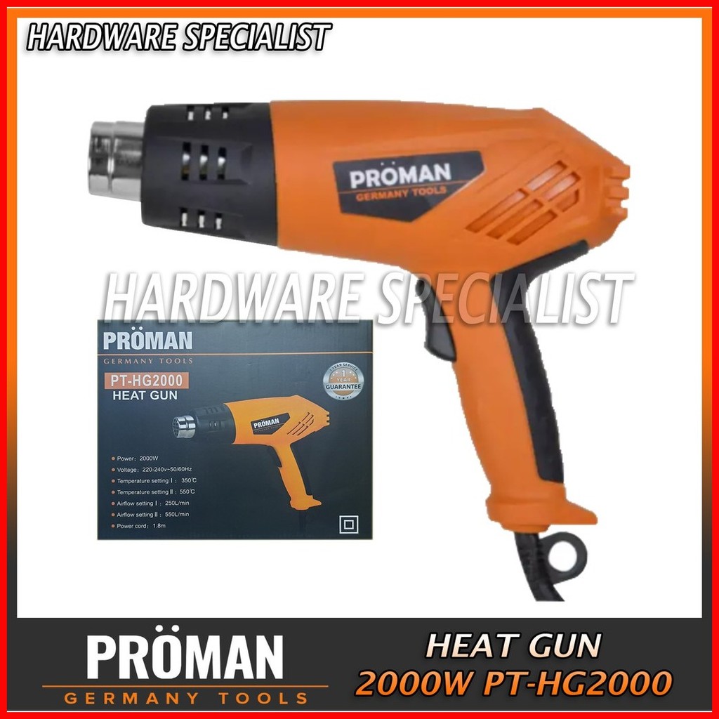 ∆ ♧ Proman PT-HG2000 2000W or Hoyoma Heat Gun 2200W HT-HG2200S | Shopee ...
