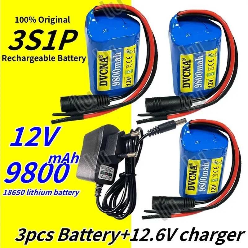 D1 Ong 12V 3 18650 Battery Pack 9800Mah 3S1p Li-Ion Rechargeable ...