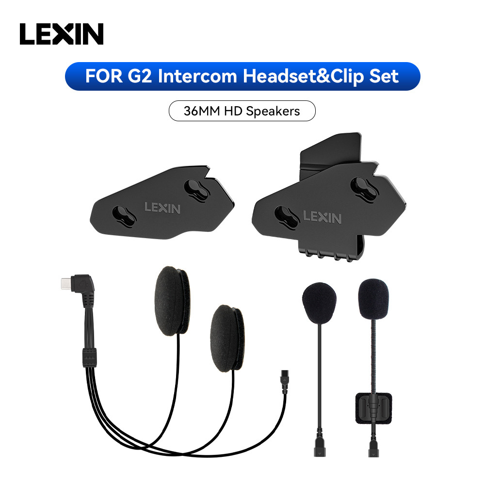 Lexin-G2 Motorcycle Headset&Clip Accessories For Full/Half Helmet Intercom Headset Plug | Shopee ...