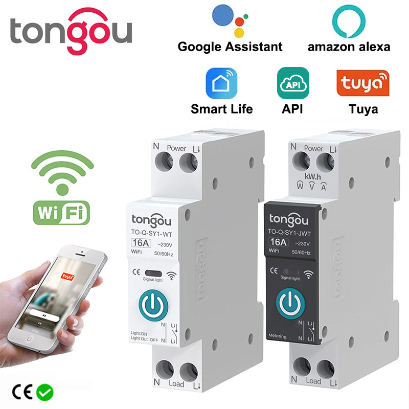 Tuya Din Rail Smart Wifi Switch Wireless Mobile Phone Remote Control 3 ...