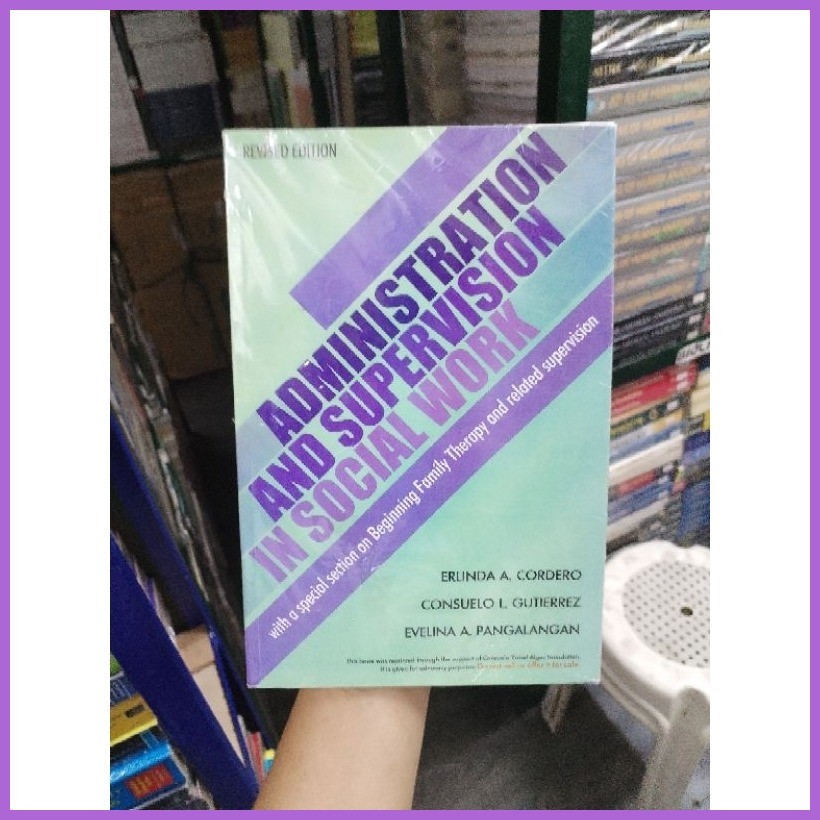 administration and supervision in social work by cordero | Shopee ...