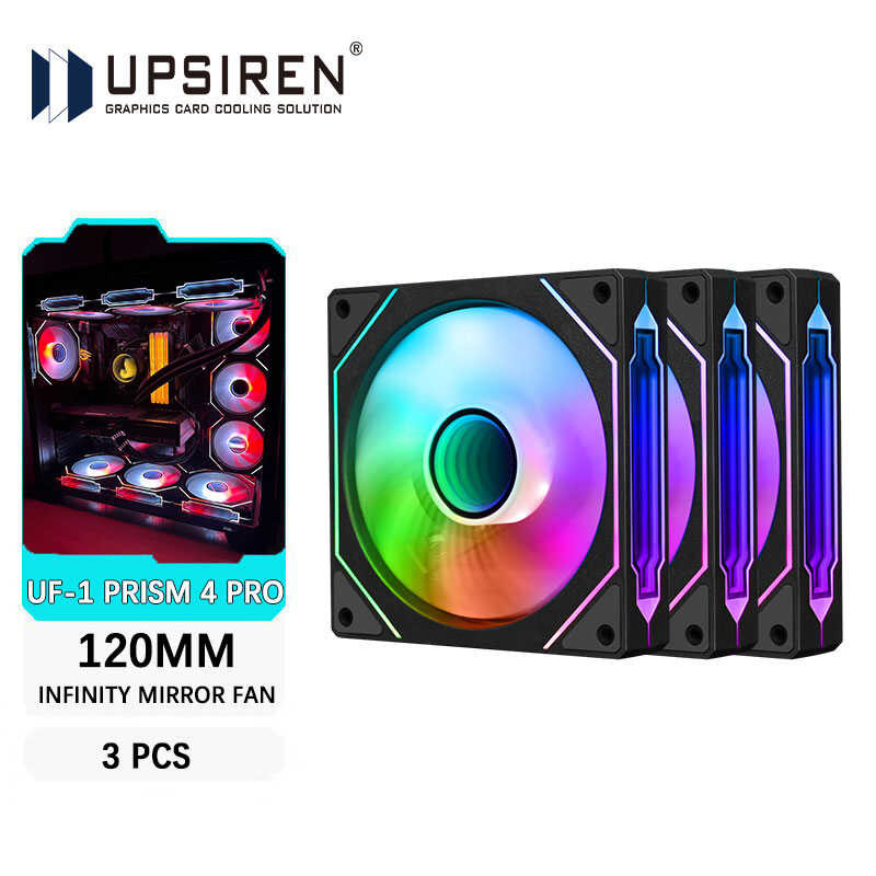 UPSIREN 3 5A Uf-1 PRISM 4 PRO 3Pcs Computer Chassis 12Cm ARGB 4Pin PWM ...