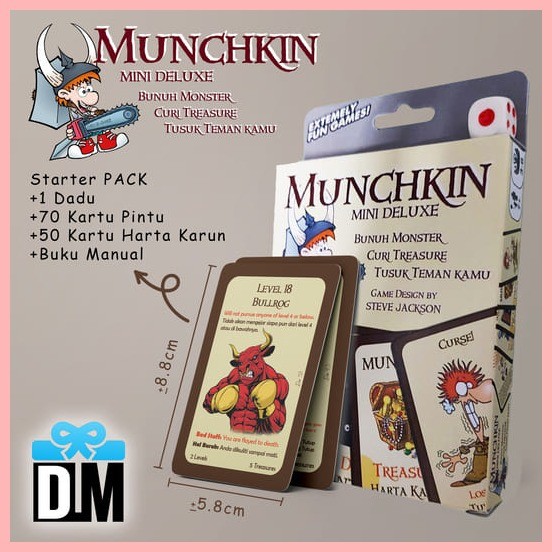 Munchkin Mini Deluxe Family Cards 1st Pack and 2nd Expansion Game Cards ...