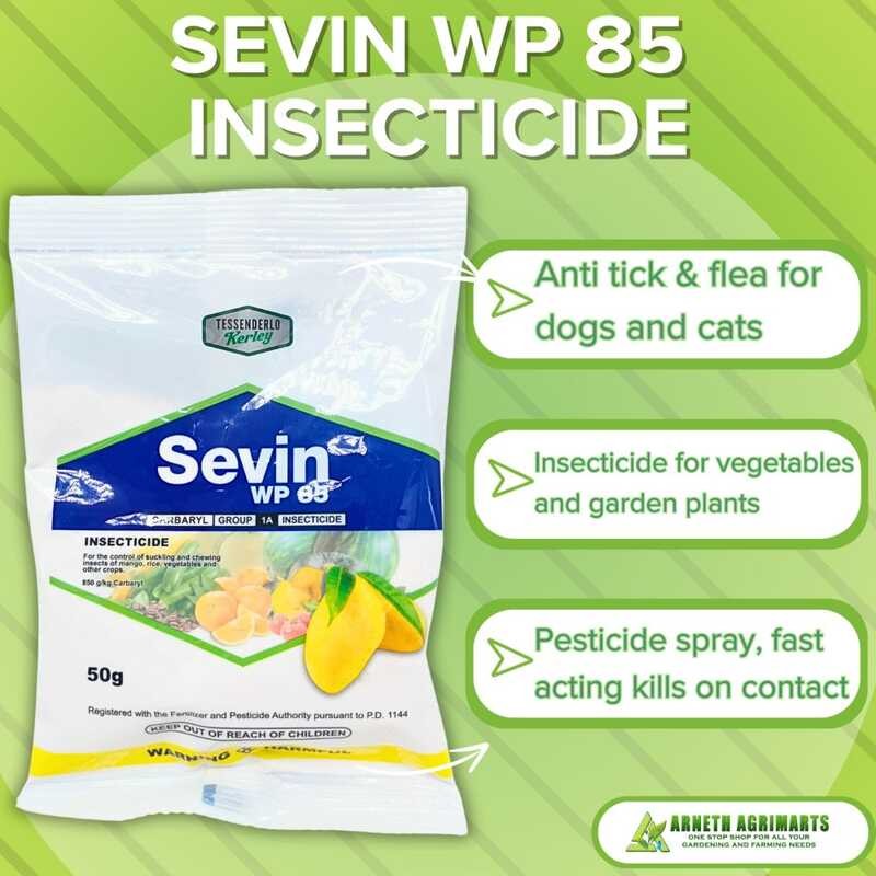 SEVIN 85 INSECTICIDE 50 GRAMS - ANTI TICK AND FLEA FOR Dogs, Cats ...