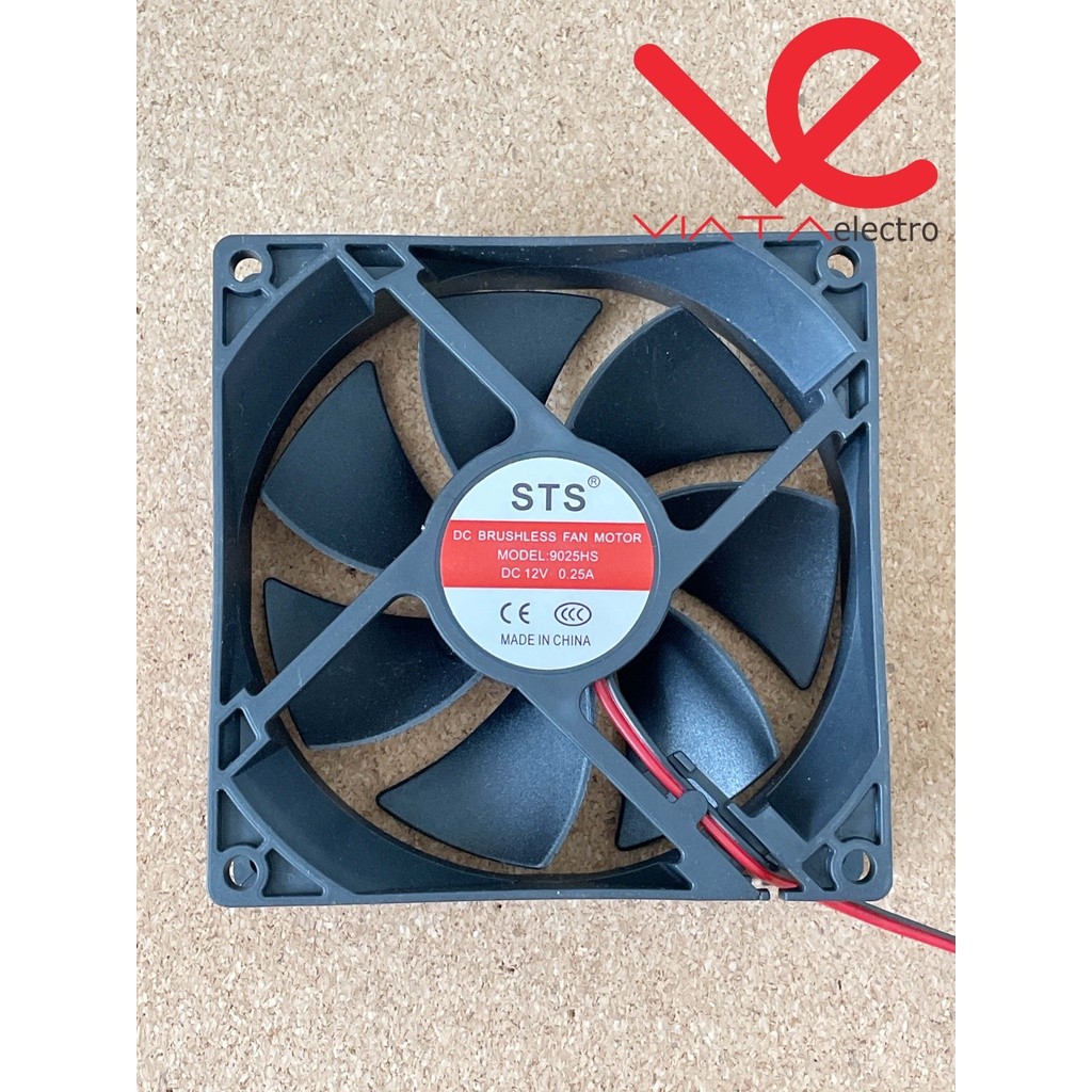 ☀ Fan DC 12V 9cm BRUSHLESS FAN DC FAN 9x9cm THICK COOLING EXHAUST 9cm COOLING FAN 90mm 9 x 9cm 0 ...