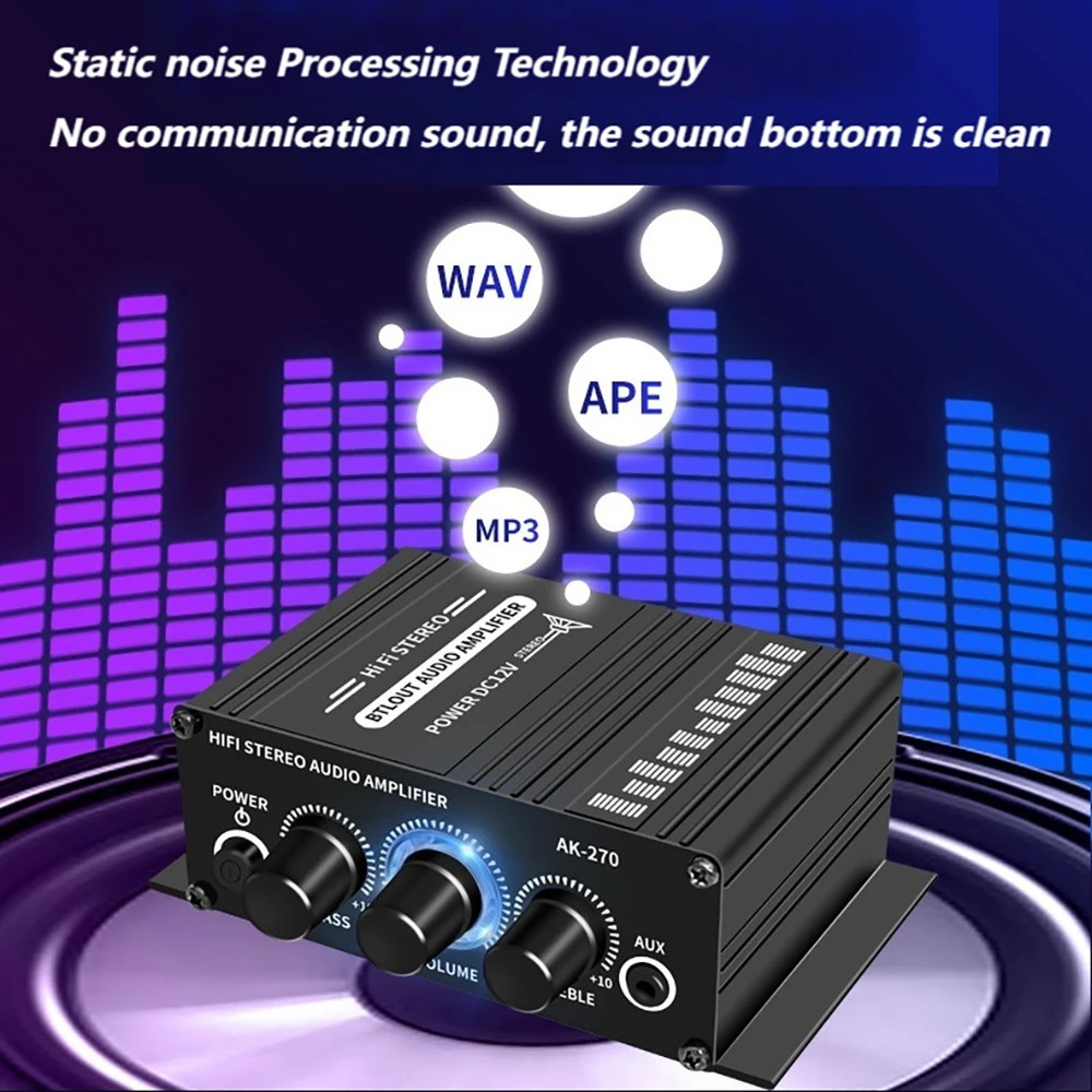 400w Mini Audio Amplifier Home Amplifier Stereo Audio Car Amplifier 2 ...