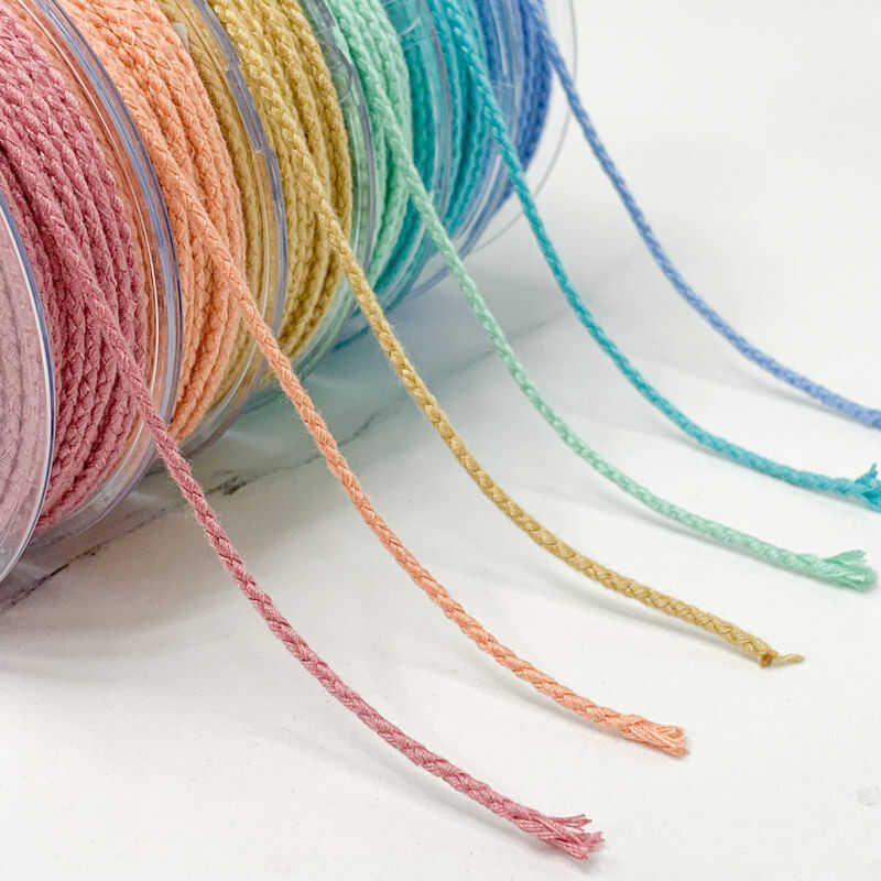 New 25 Colors 2Mm Pure Color Dragon Scale Rope Cotton Rope Pendant ...