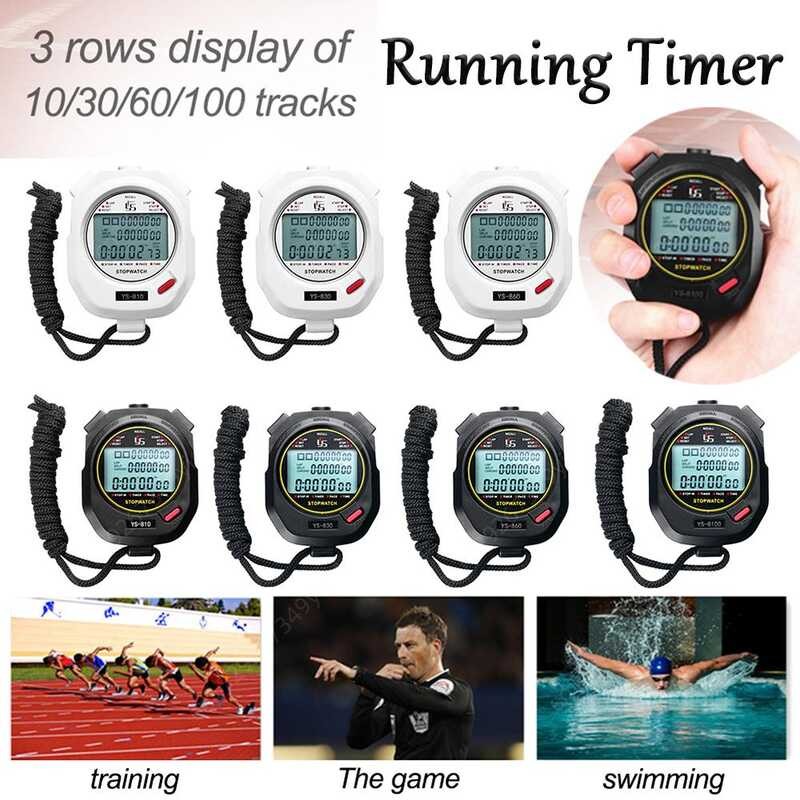 Professional Running Handheld Stopwatch Chronograph Sports Training ...